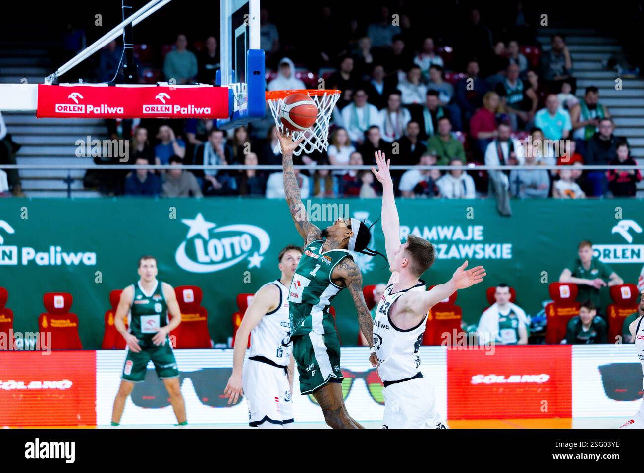 Warsaw, Poland. 9th Feb 2025. Polish Basketball League match between ...