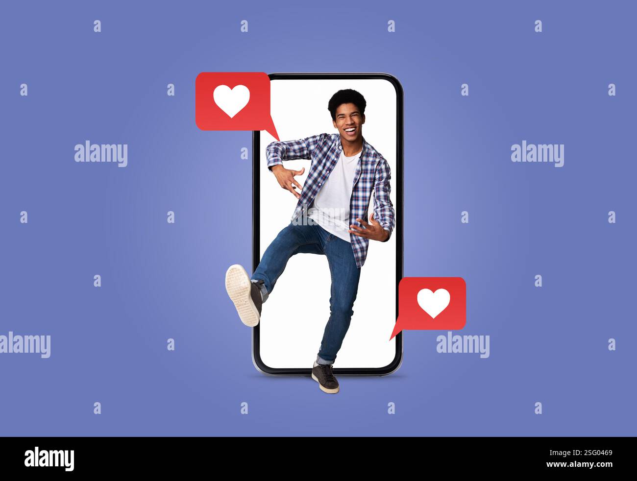 Exciting smartphone interaction symbolizes modern love and connection ...