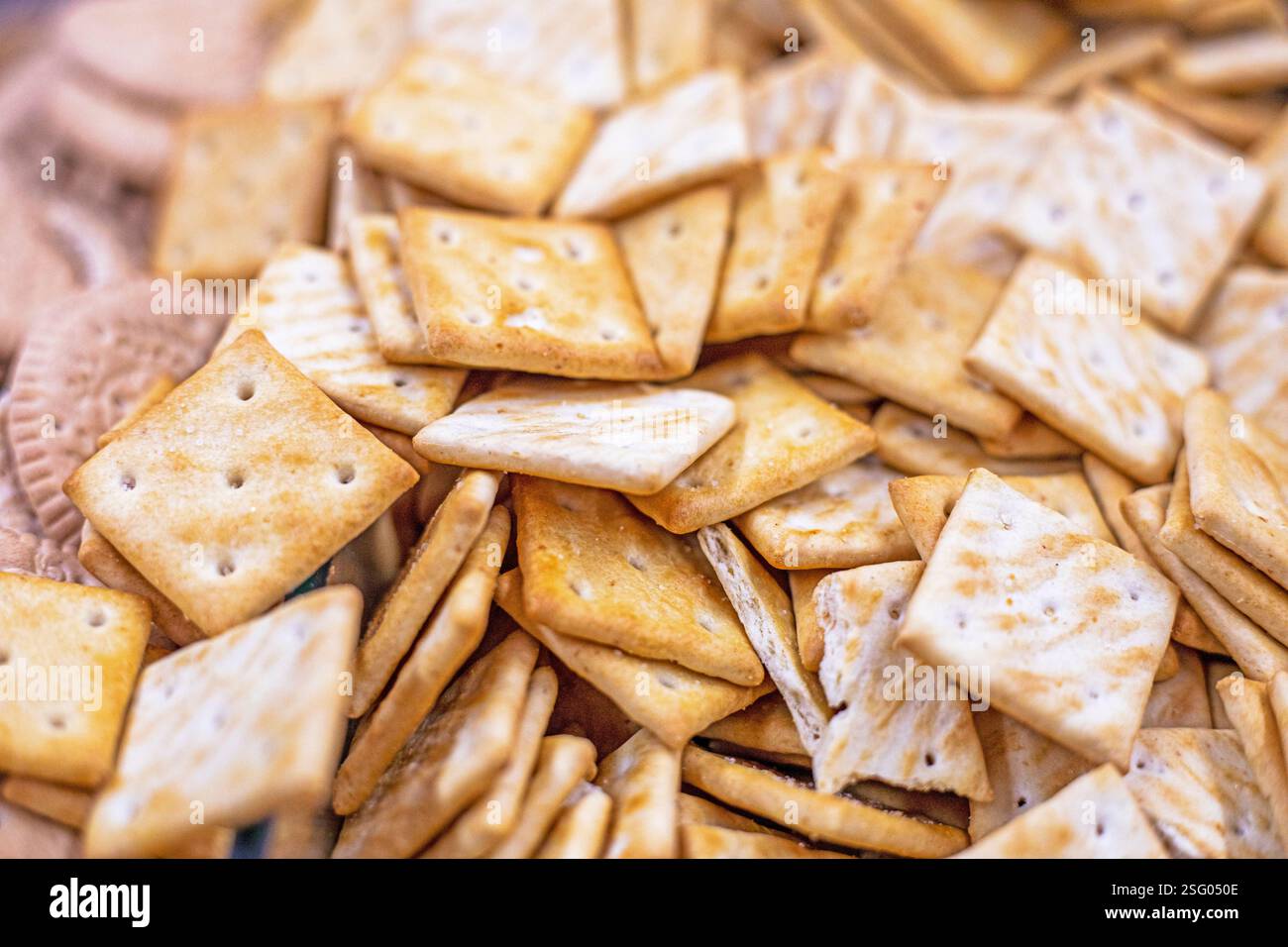 crispy salty and sweet cookies crackers in a bakery Stock Photo - Alamy