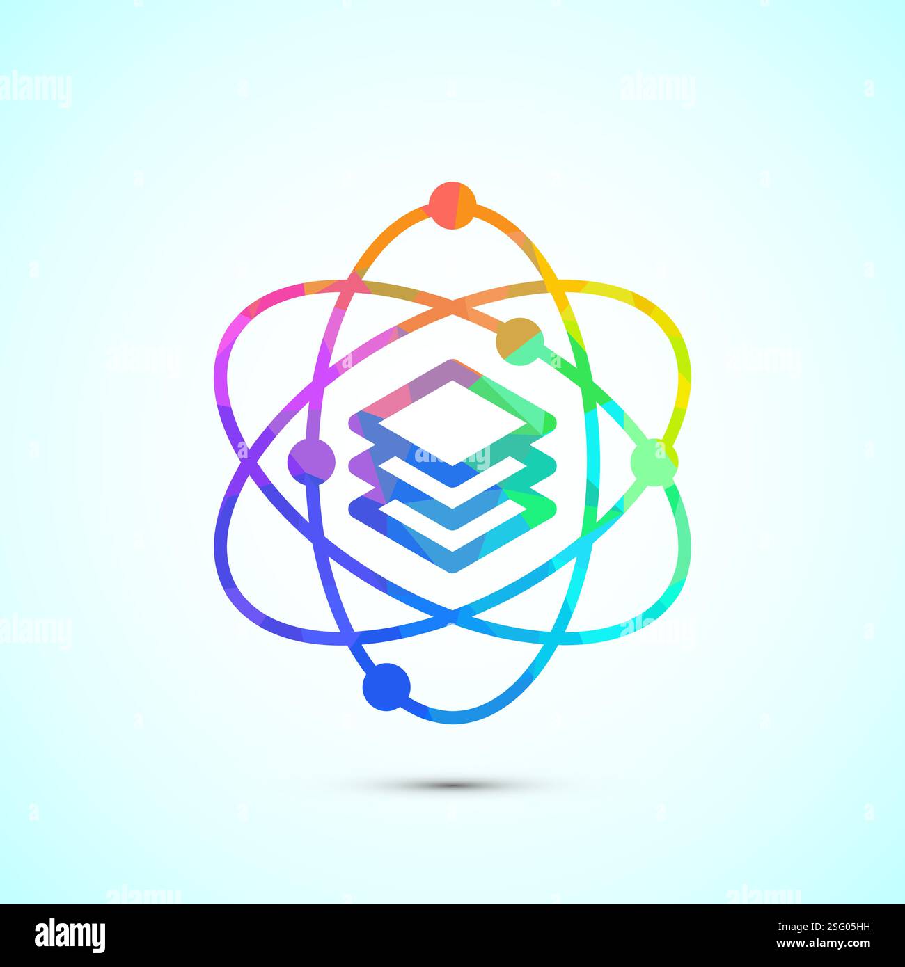 Data science icon design illustration. Big data, digital tech icon, low ...