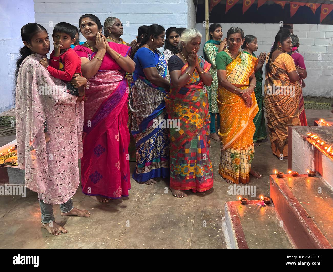 Hindu ceremony or puja in the village near Sarayana Ayurvedic Hospital ...