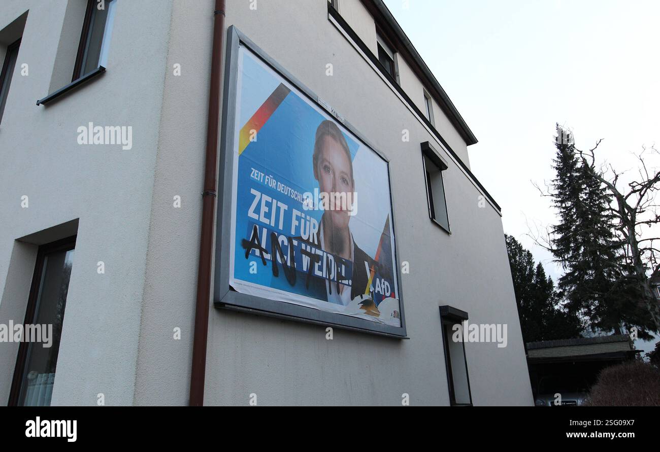 Ein Wahlplakat der Partei Alternative für Deutschland AfD mit dem ...