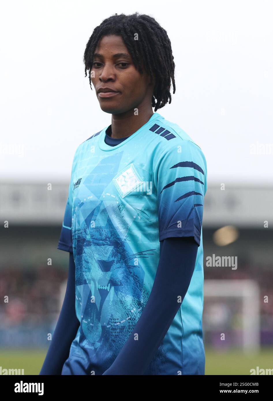 Meadow Park, Borehamwood on Sunday 9th February 2025. Rofiat Imuran ...