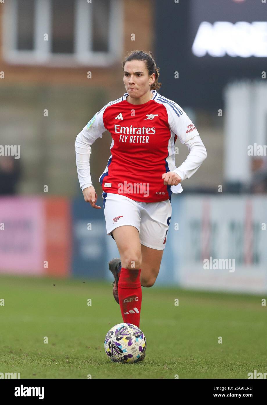 Meadow Park, Borehamwood on Sunday 9th February 2025. Lia Codina of ...