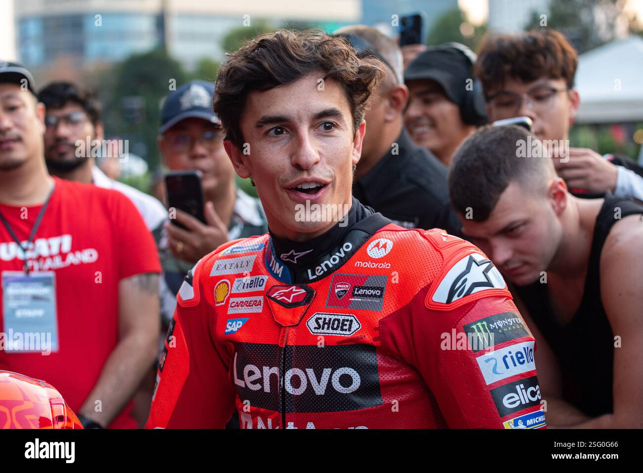 Bangkok, Thailand. 09th Feb, 2025. Spanish rider Marc Marquez of Ducati Lenovo team seen during ...