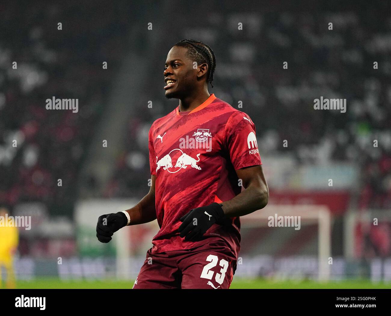 Red Bull Arena, Leipzig, Germany. 09th Feb, 2025. Castello Lukeba of RB ...