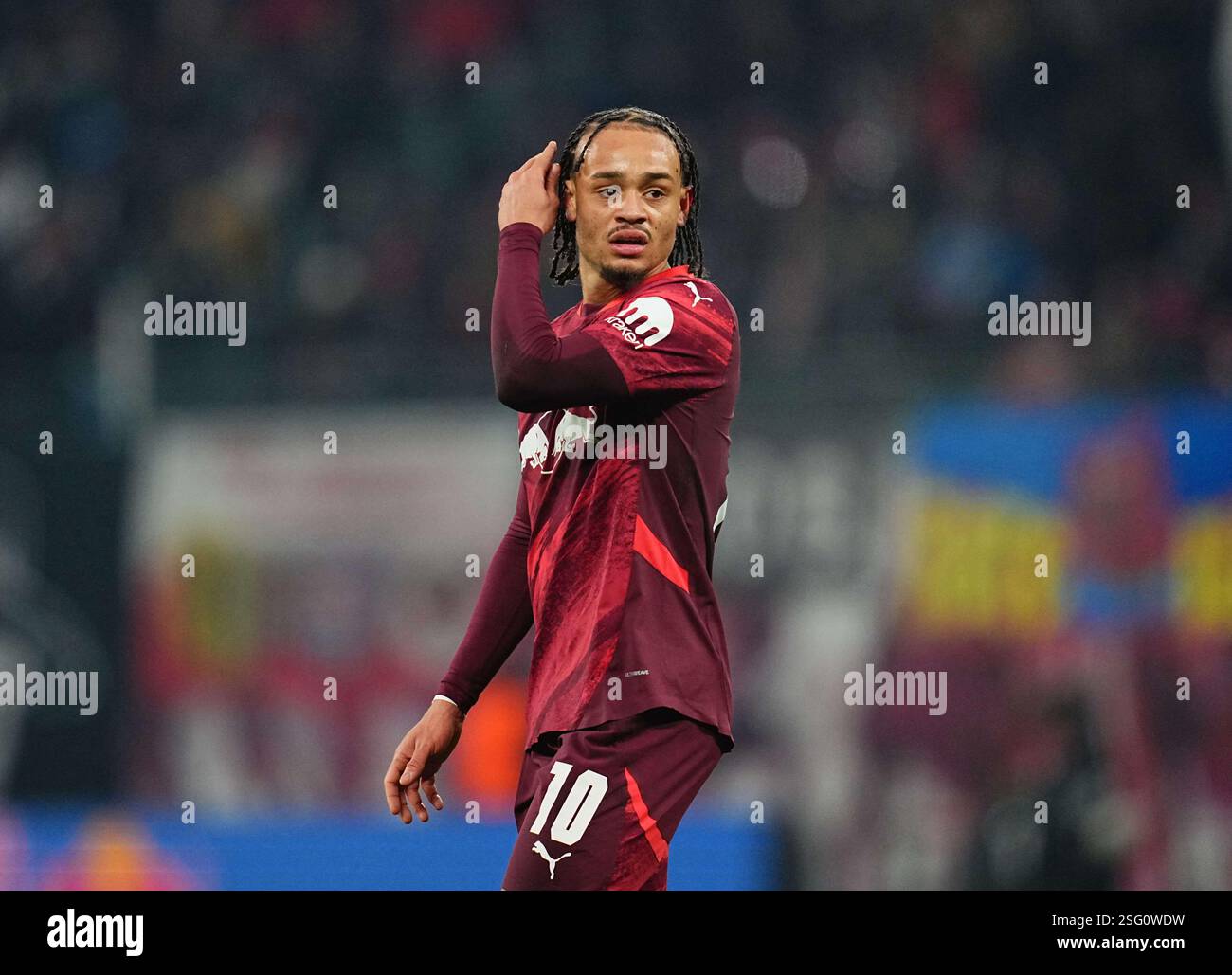 Red Bull Arena, Leipzig, Germany. 09th Feb, 2025. Xavi Simons of RB ...