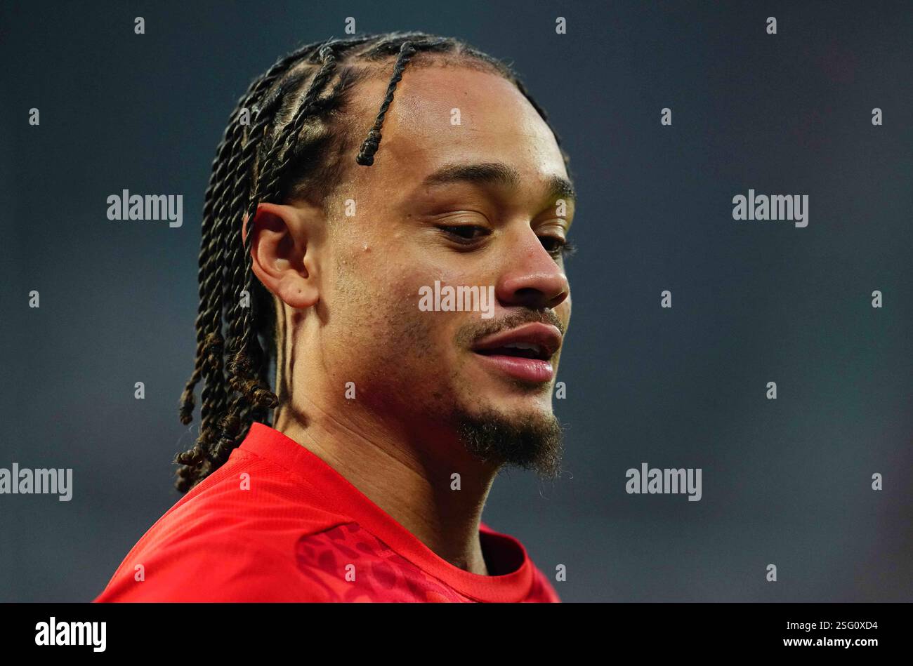 Red Bull Arena, Leipzig, Germany. 09th Feb, 2025. Xavi Simons of RB ...