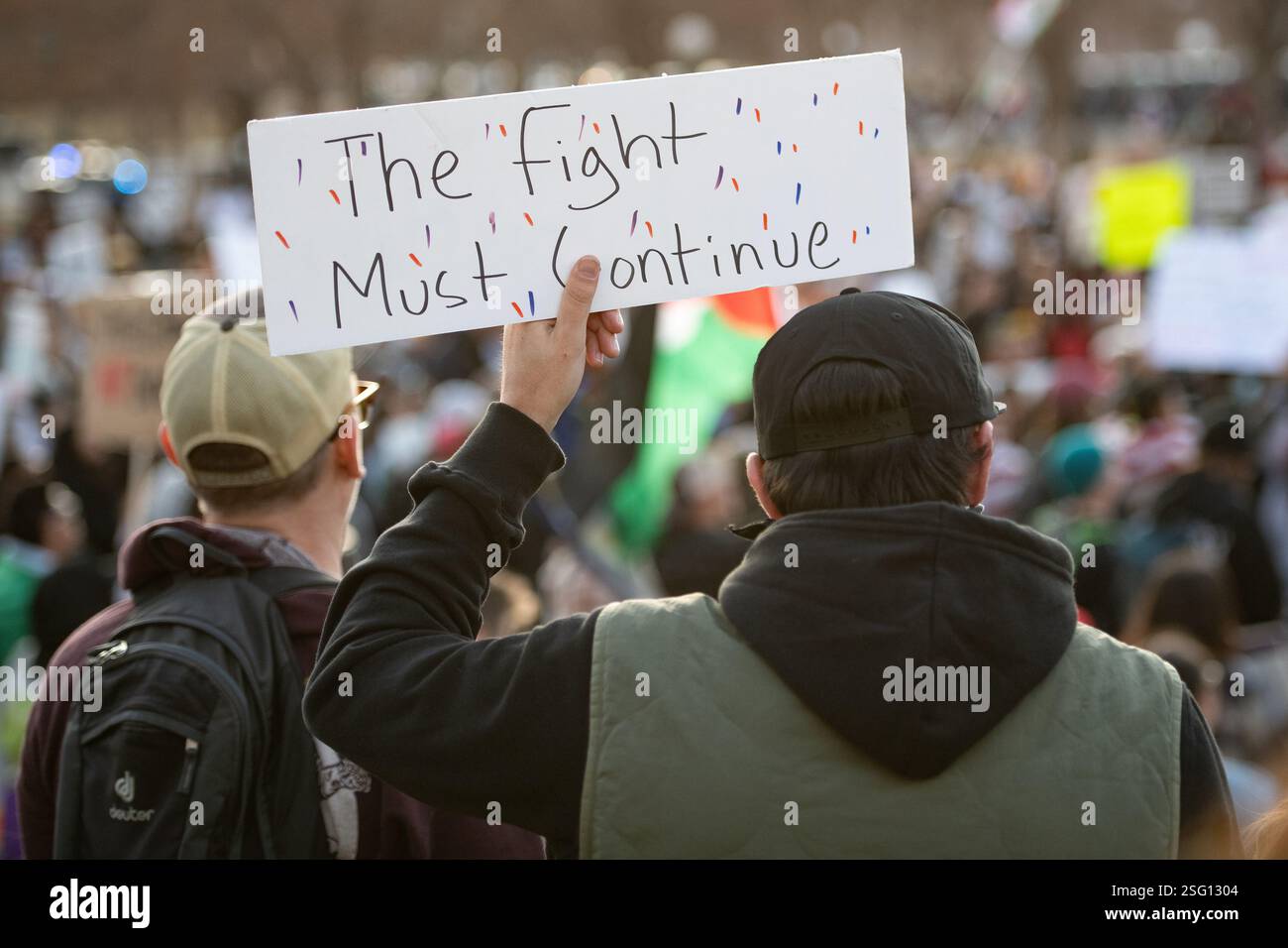 Denver, Colorado, USA. 9th Feb, 2025. Large protests take place at the ...