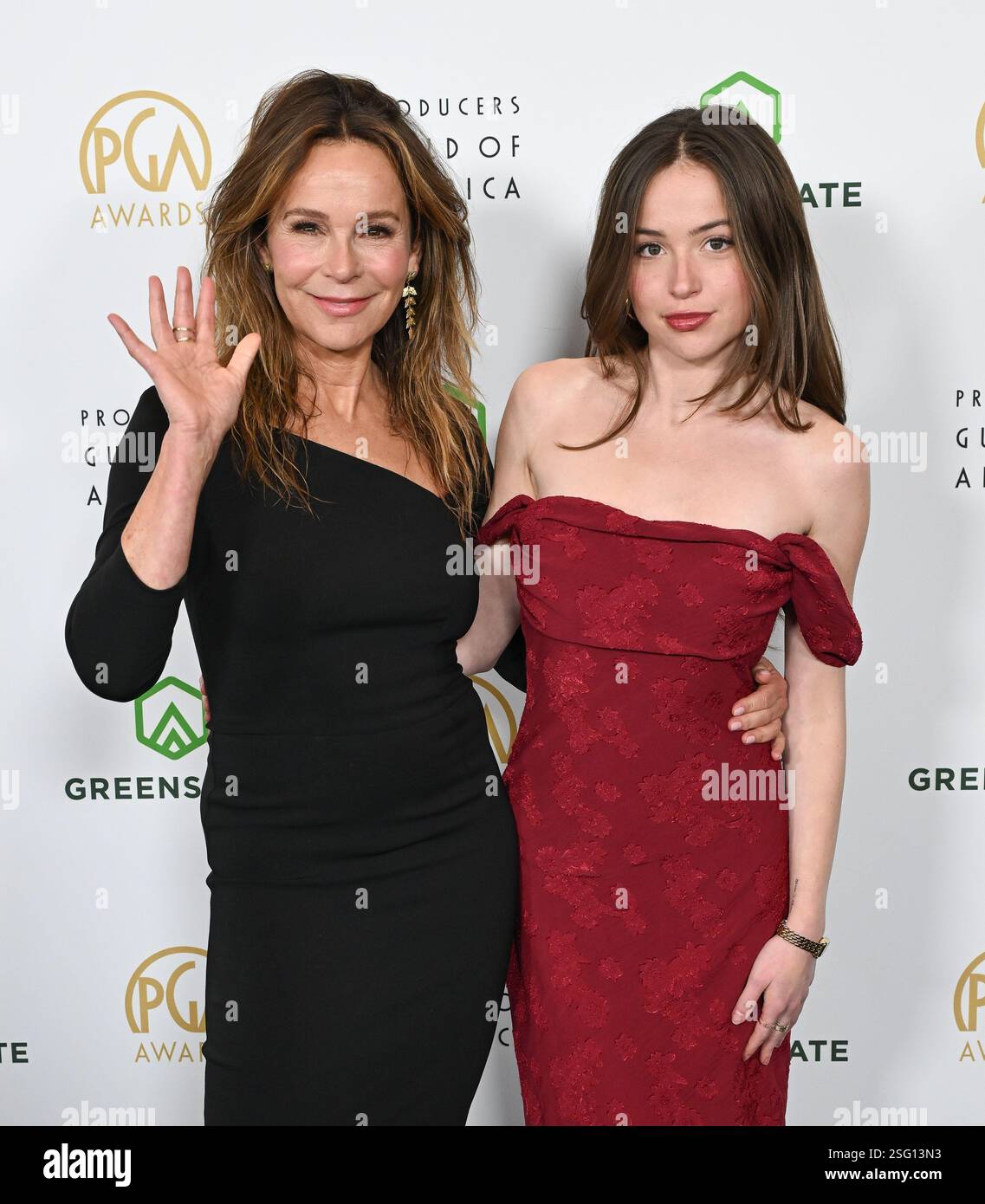 Century City, USA. 08th Feb, 2025. Jennifer Grey and Stella Gregg arriving to the 36th Annual ...