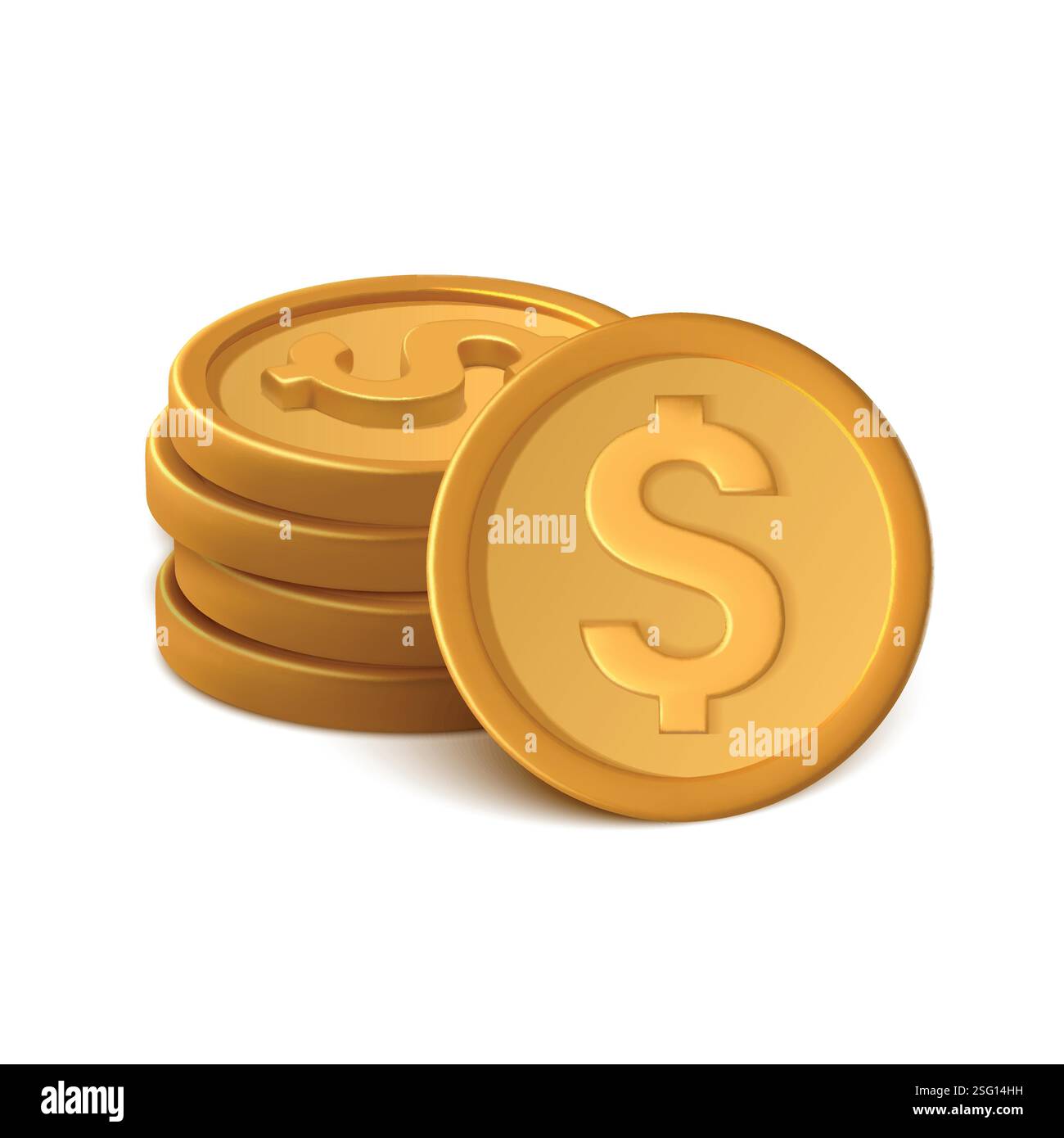 Realistic stack gold coins Stock Vector Images - Alamy