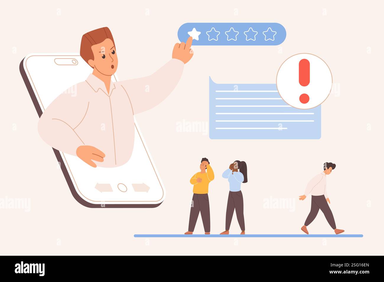 Ruined brand or blog reputation, bad online feedback of customer ...
