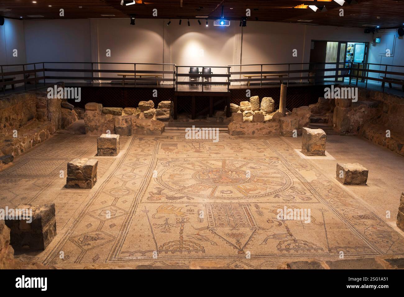 Kibbutz Beit Alfa, Israel – February 3, 2025, Mosaics of the ancient ...