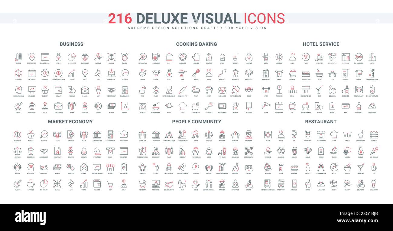 People community, cooking baking line icon set. Business team ...