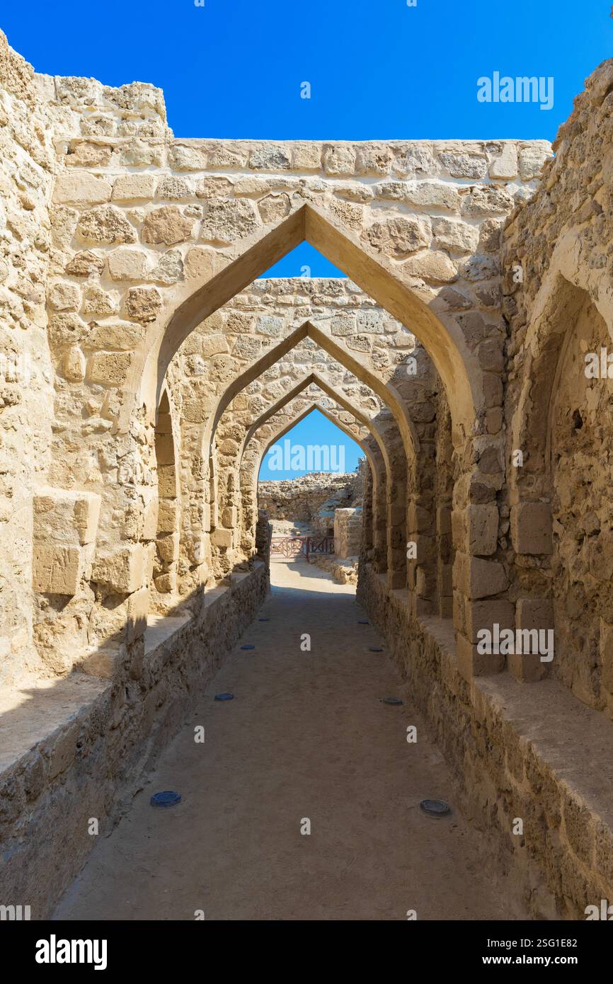The archway at Qal'at al-Bahrain also known as Bahrain Fort or ...