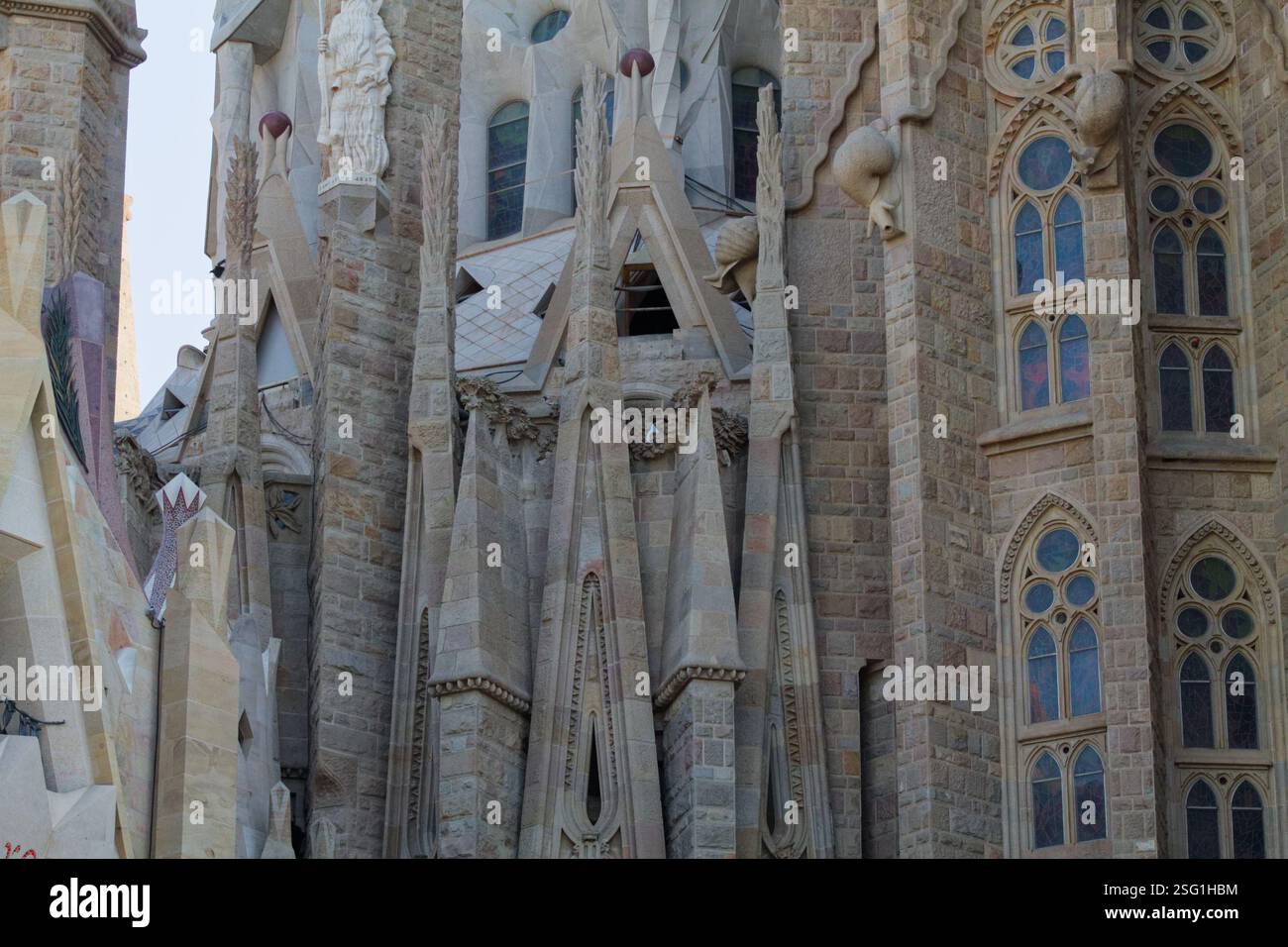 Close-up view of intricate architectural details of a historic building ...