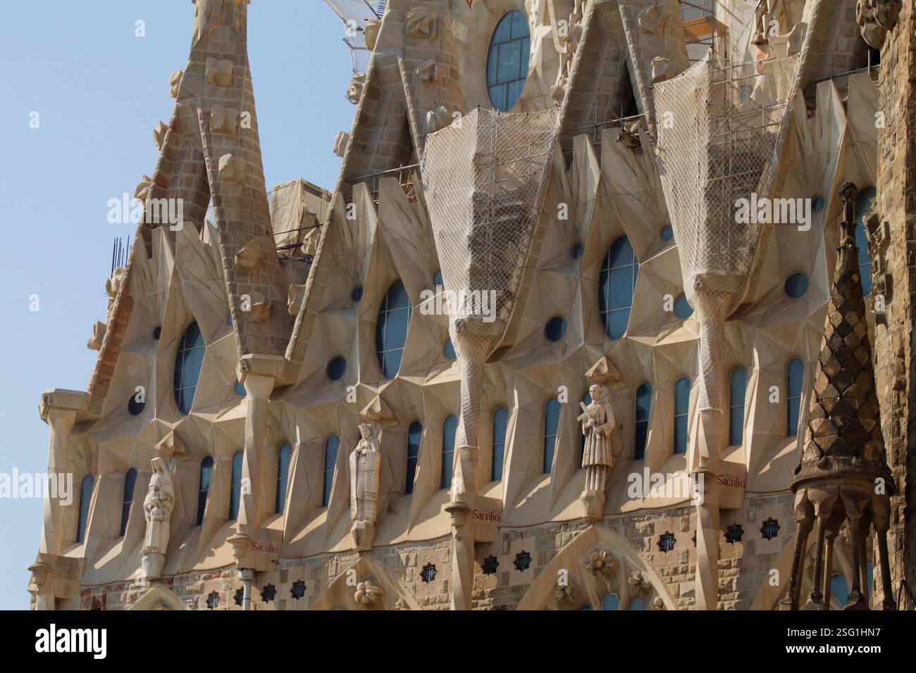 Close-up view of the intricate facade of a famous basilica featuring ...