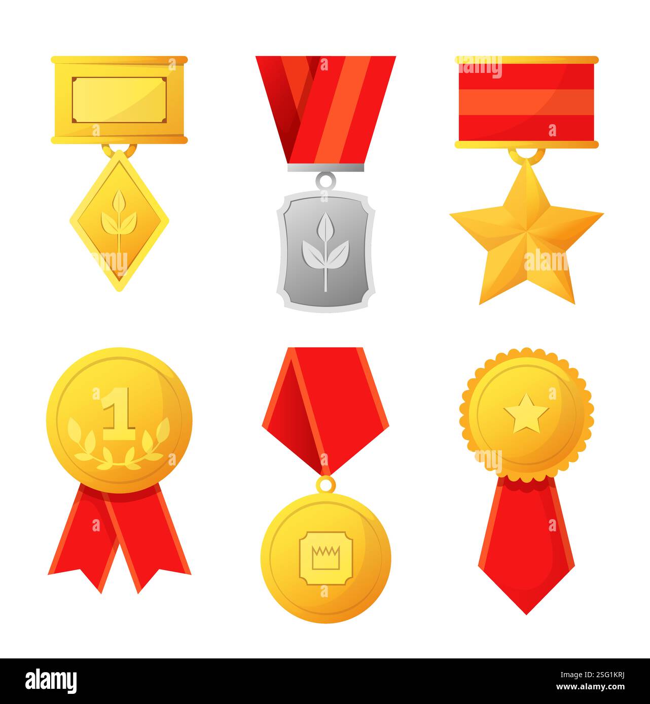 Winner medal. Quality guarantee sign collection. Business and sport ...