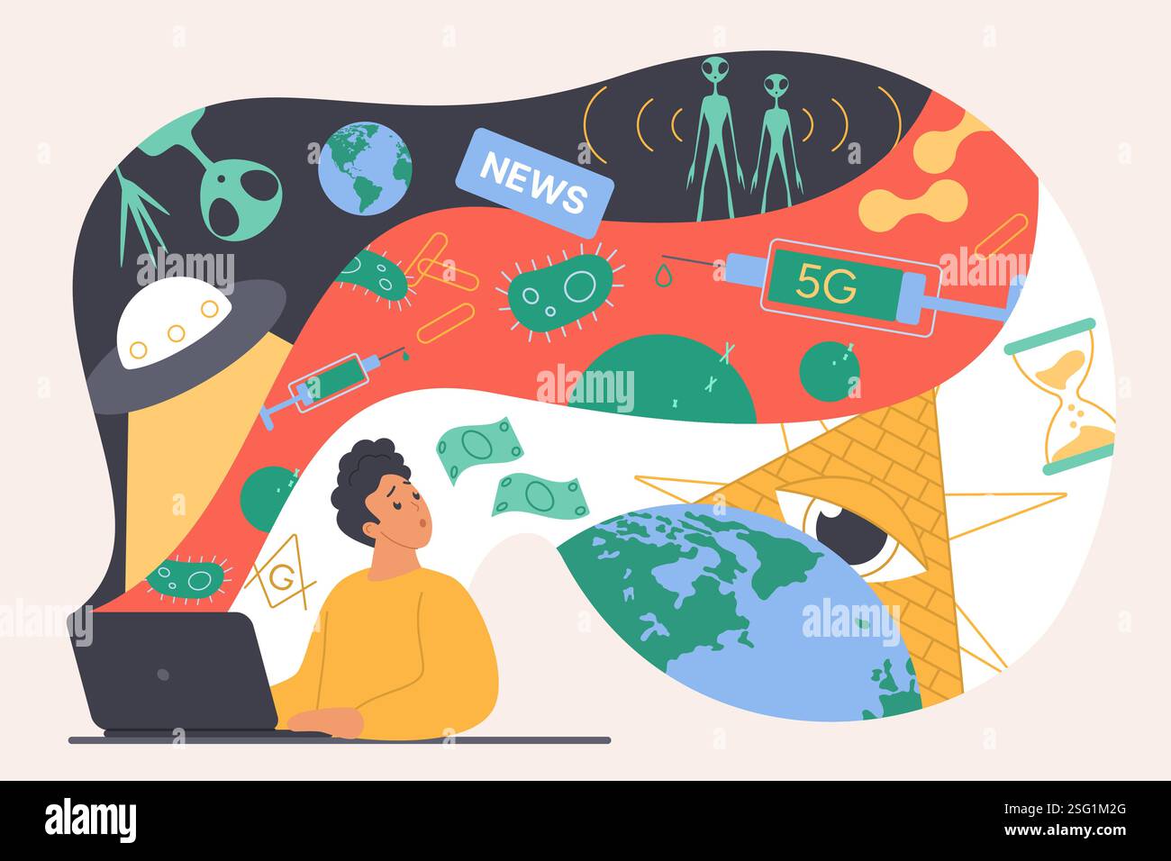 Fake news, online conspiracy theory and impact of disinformation. Tiny ...