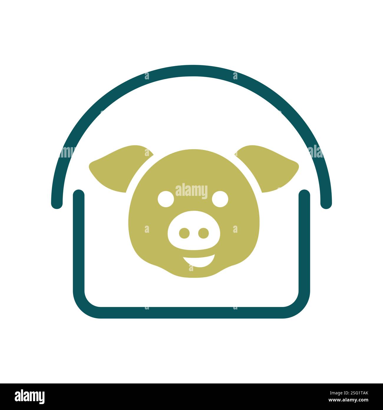 Pigsty isolated icon. Farm animal sign. Graph symbol for your web site ...