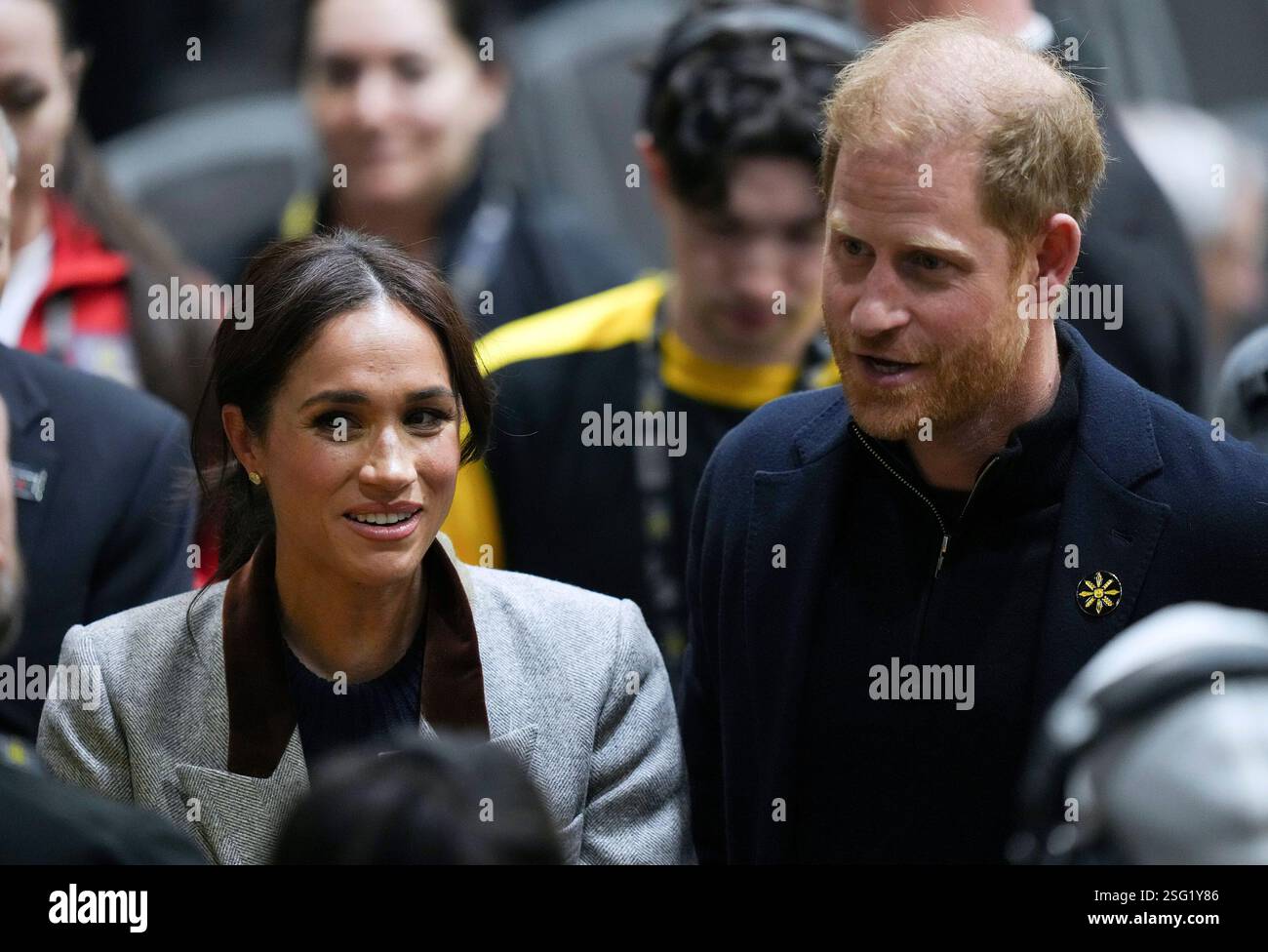 Britain's Prince Harry and his wife Meghan, the Duke and Duchess of ...