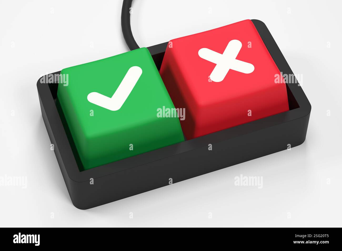 Choice concept. Keyboard with two keys - right and left arrow. Choosing ...