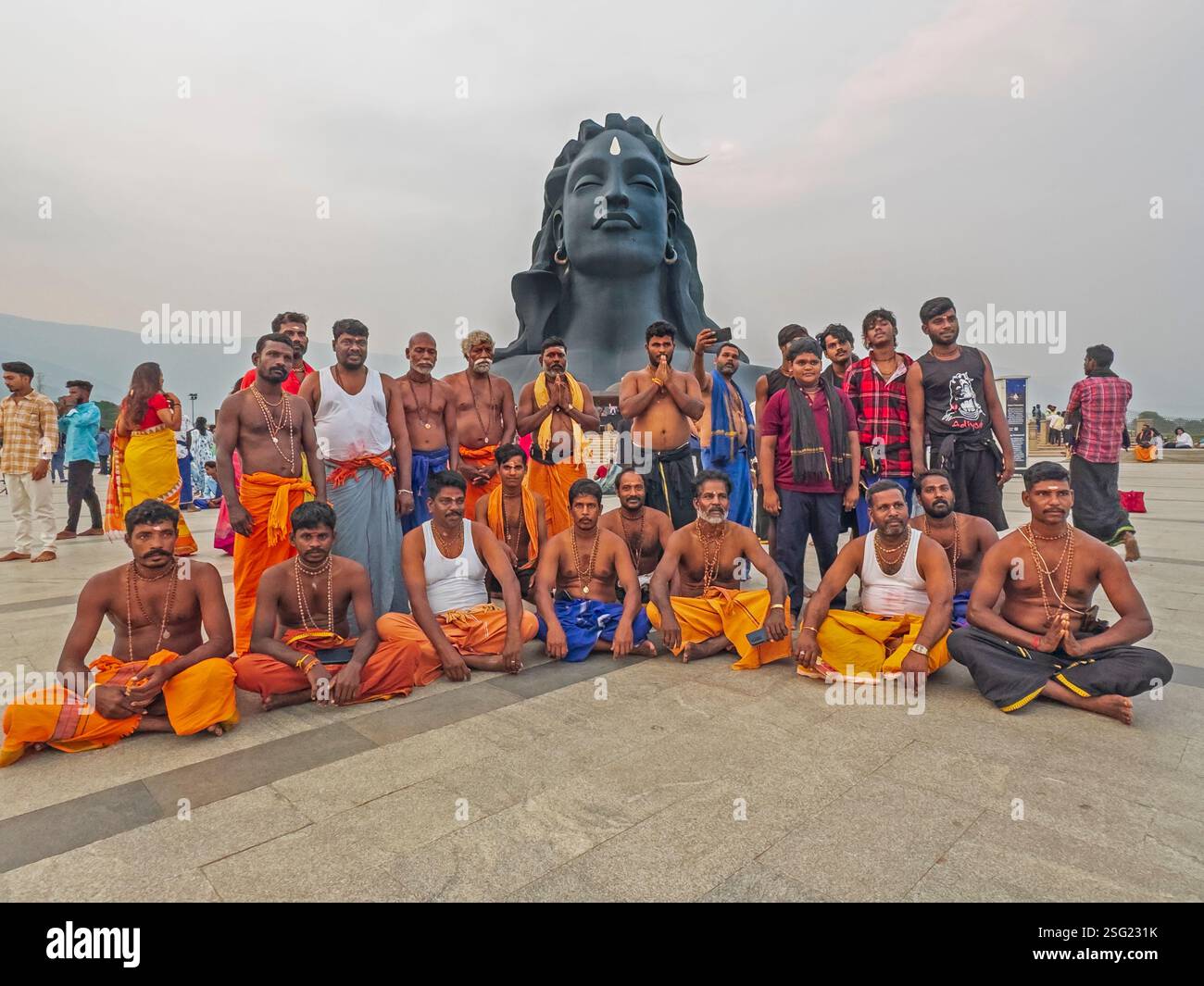 Devotees gather at Sadhguru's (Jagadish Vasudev) Isha Yoga Center which ...