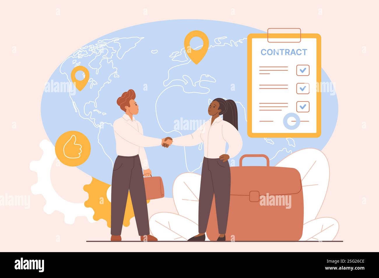 Employment contract with foreign, international company, work visa and ...