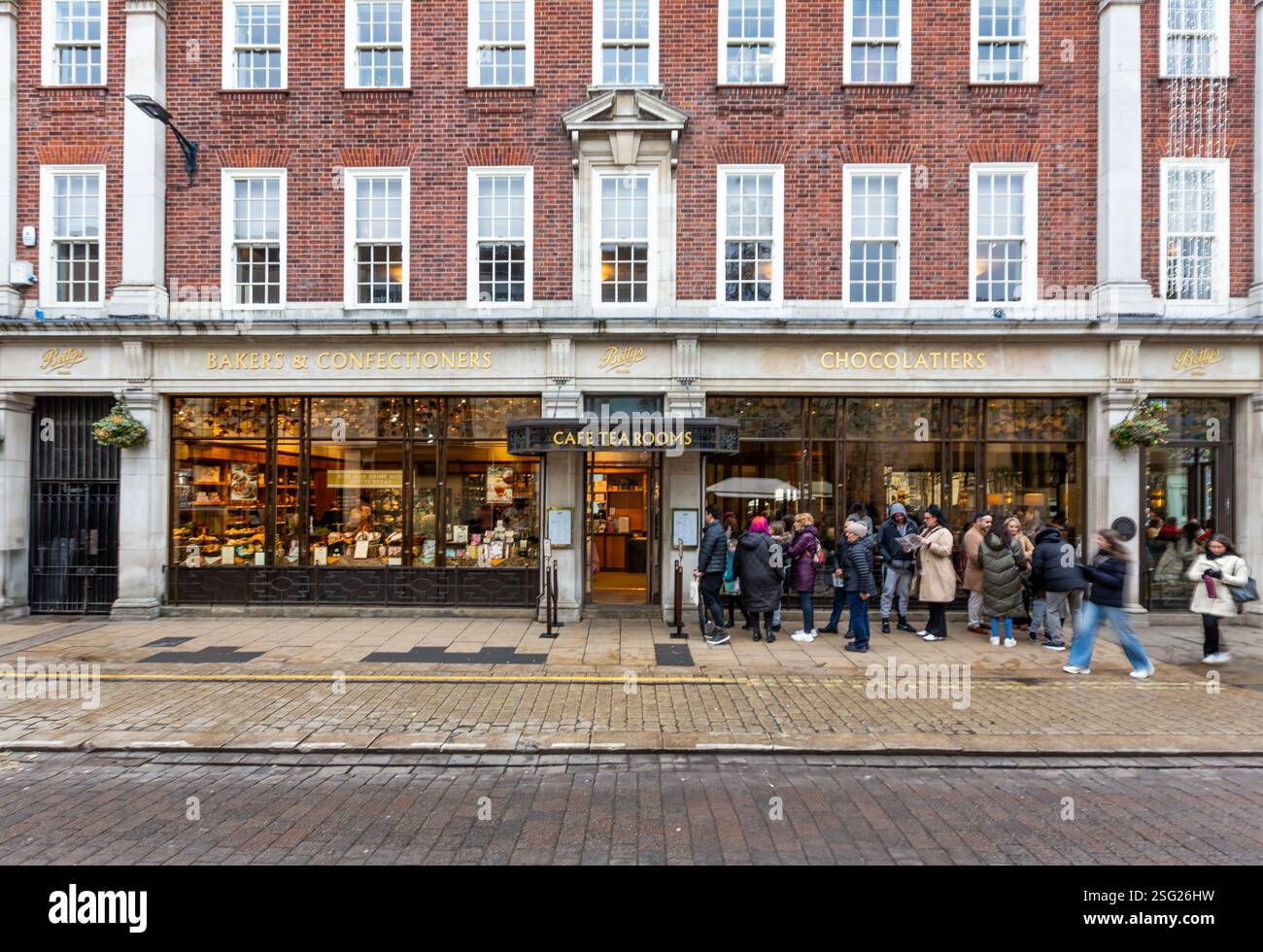 ST HELEN'S SQUARE, YORK, UK - FEBRUARY 9, 2025. A wide angle landscape ...