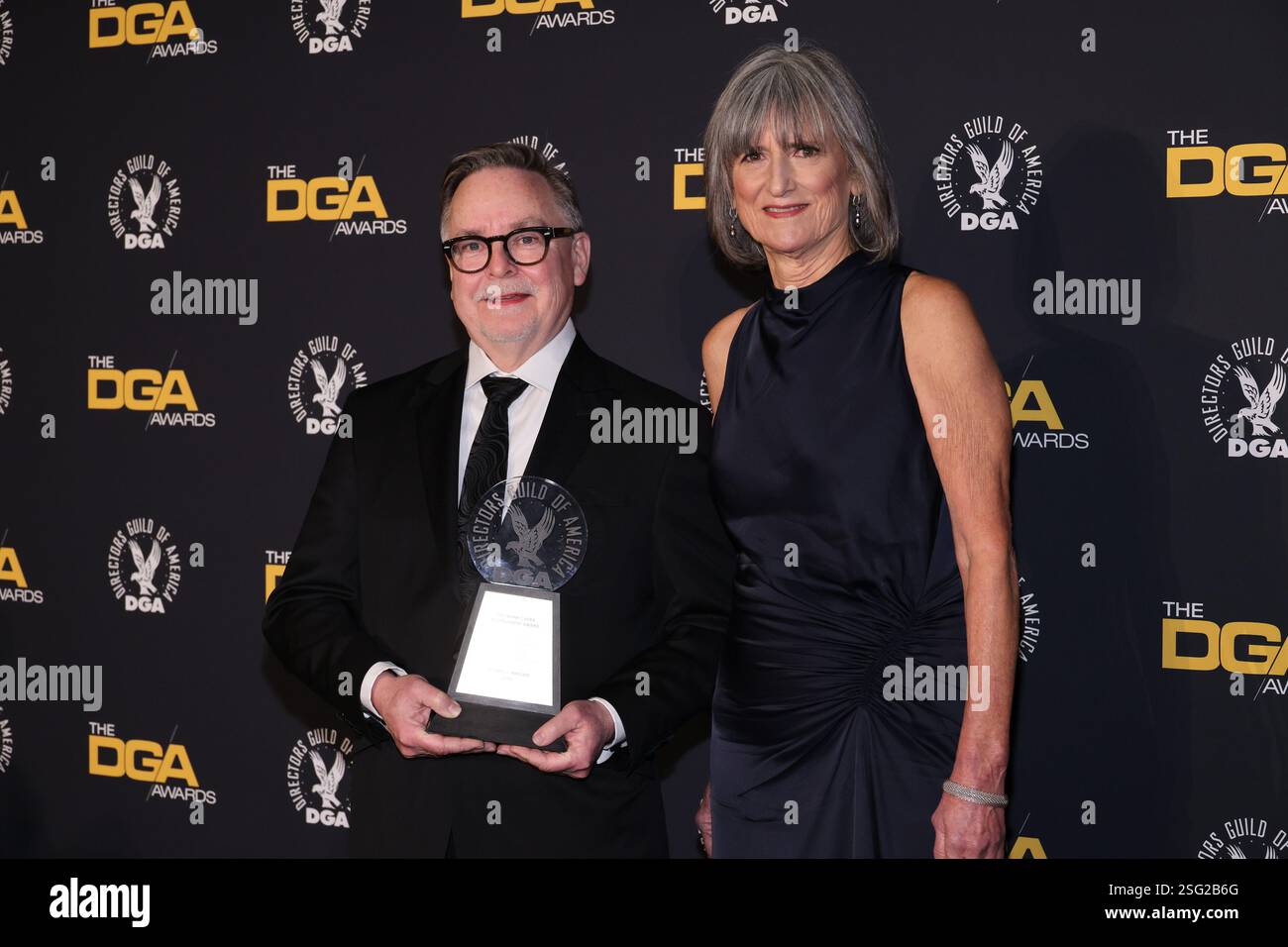 Beverly Hills, USA. 08th Feb, 2025. Frank Capra Achievement Award - Thomas J. Whelan with Marie ...