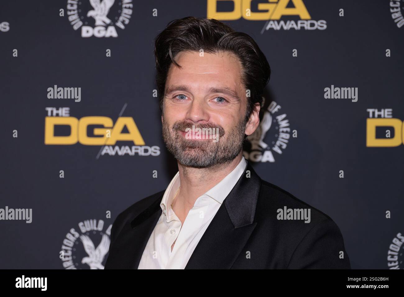 Beverly Hills, USA. 09th Feb, 2025. Sebastian Stan poses in the press ...