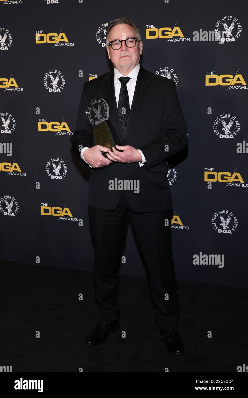 Beverly Hills, USA. 09th Feb, 2025. Frank Capra Achievement Award - Thomas J. Whelan poses in ...