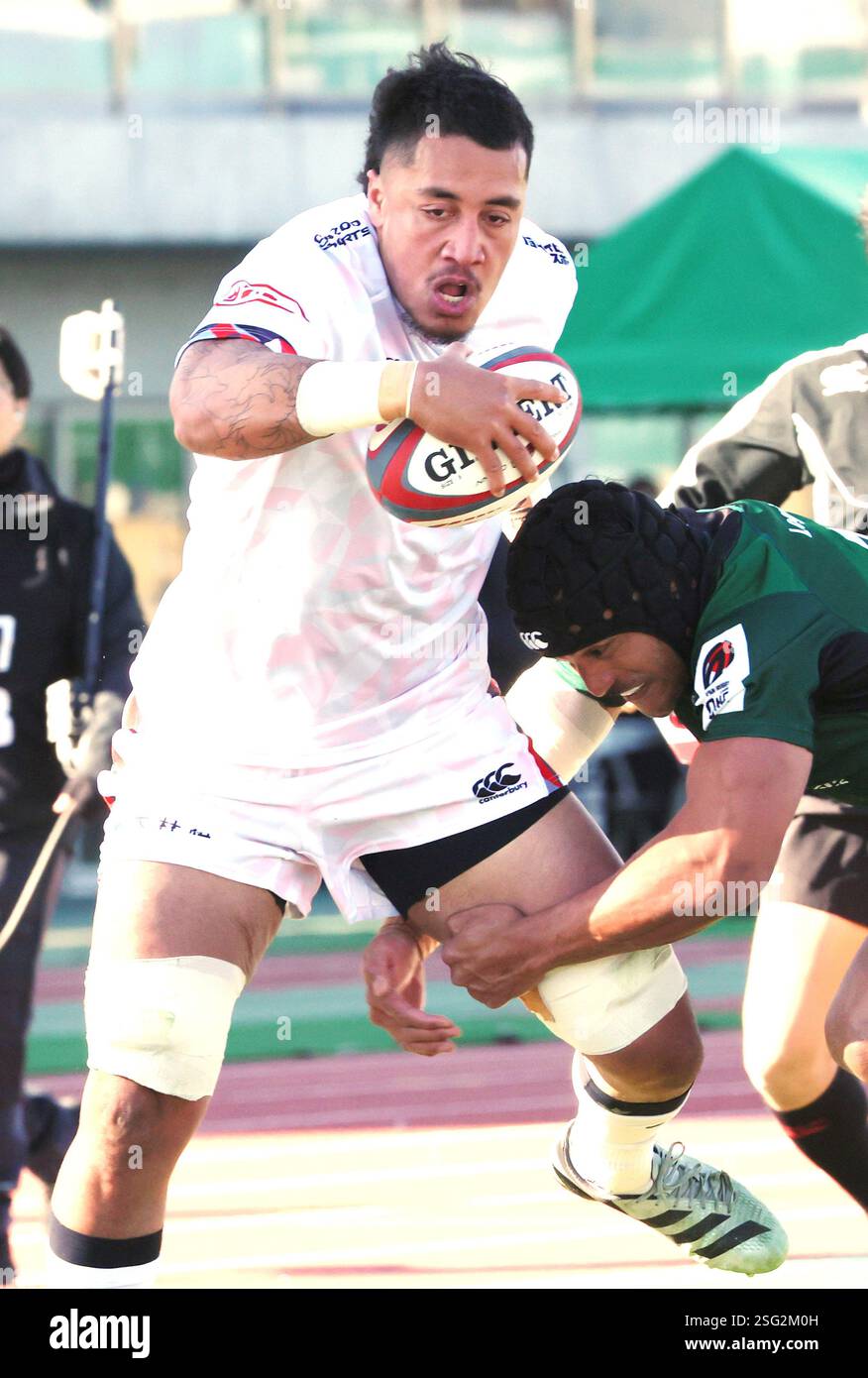 Tokyo, Japan. 9th Feb, 2025. Toyota Verblitz flanker Isaiah Mapusua ...