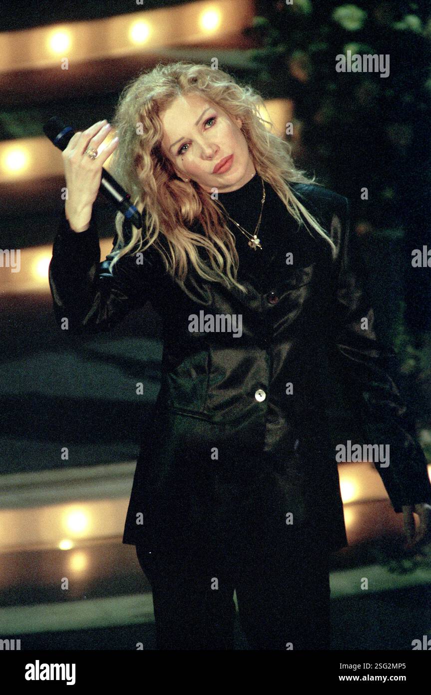 Sanremo Italy 25/02/1995: Ivana Spagna, Italian singer, during the ...