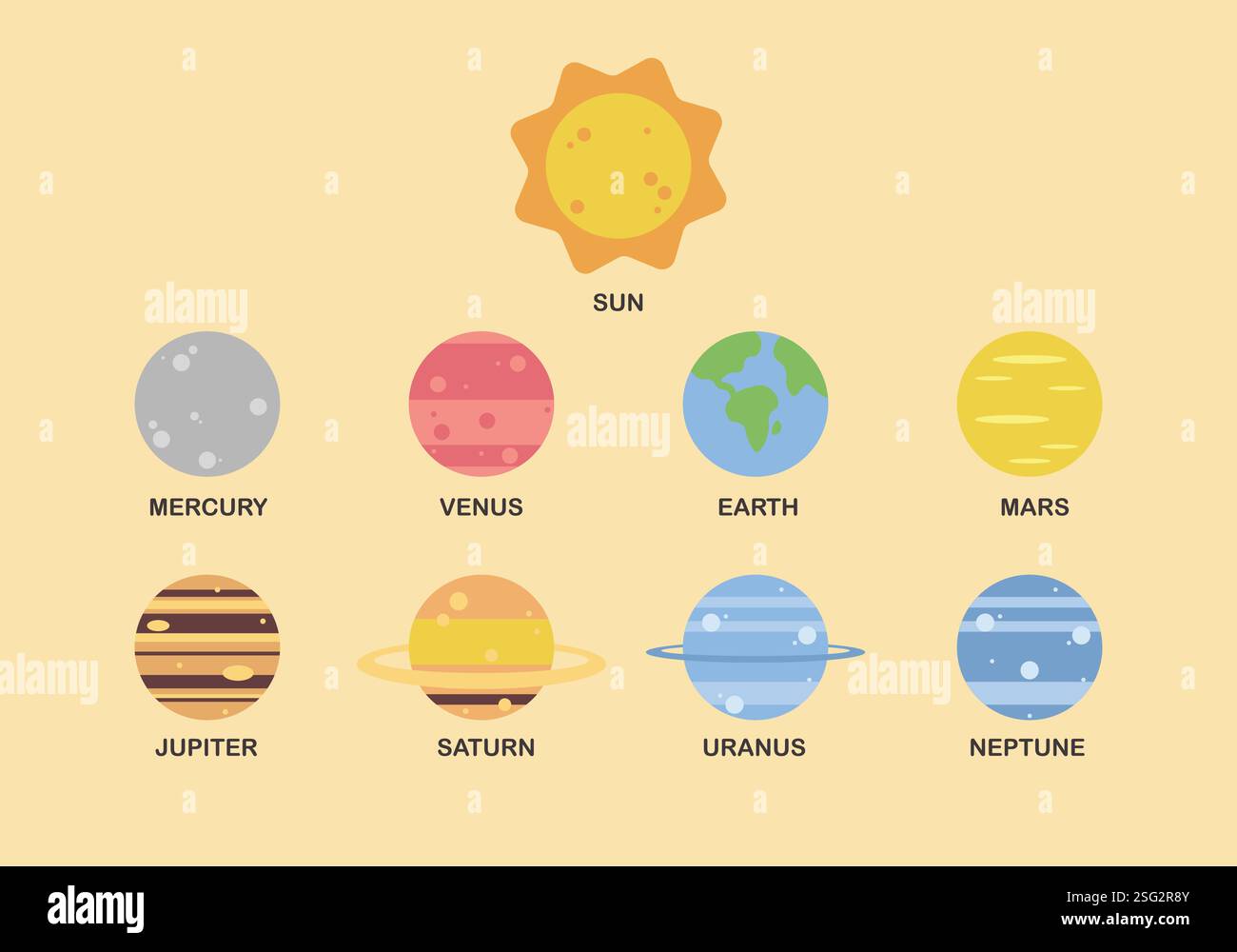 Planet venus kawaii illustration Stock Vector Images - Alamy