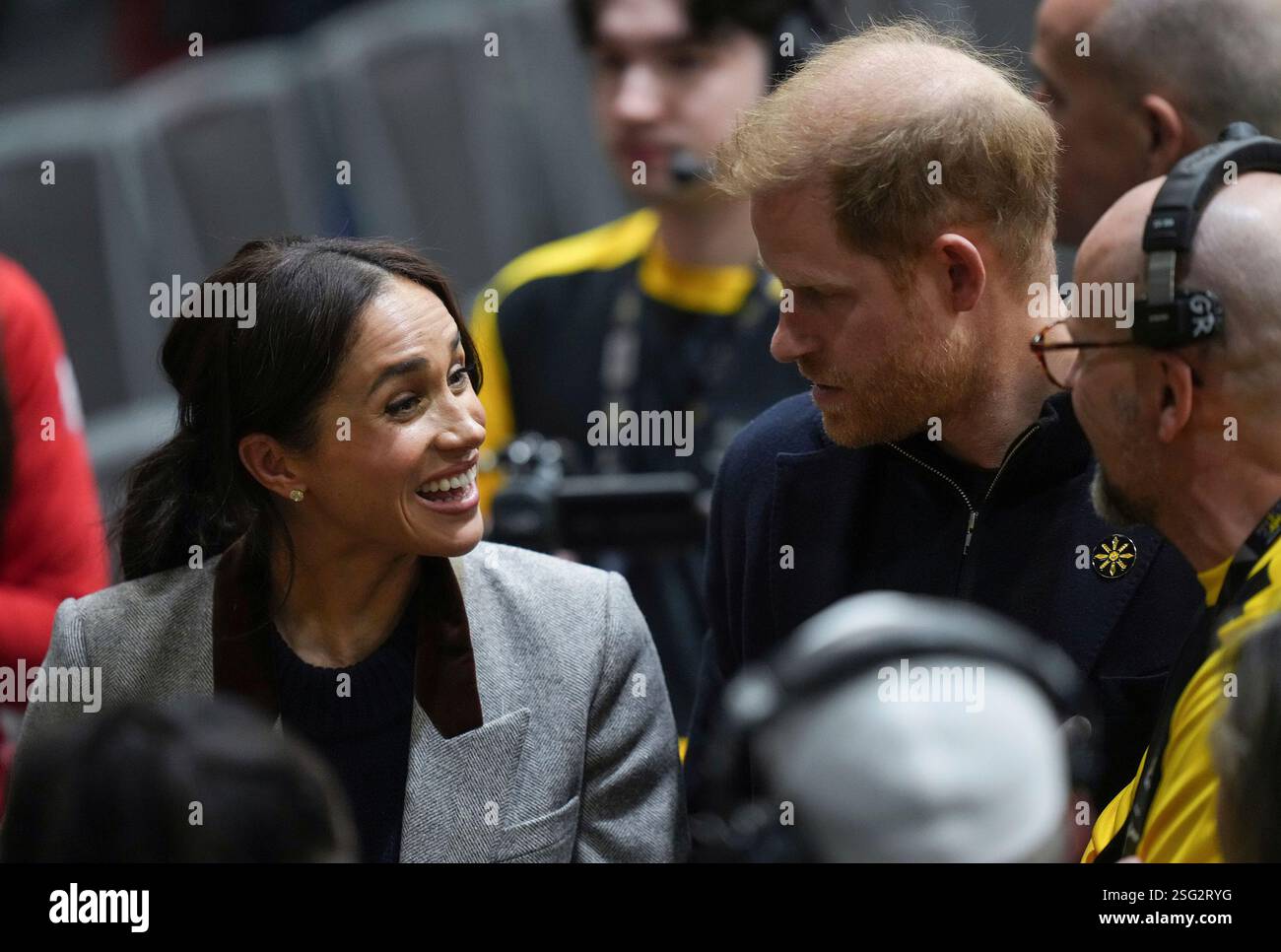 Britain's Prince Harry and his wife Meghan, the Duke and Duchess of ...