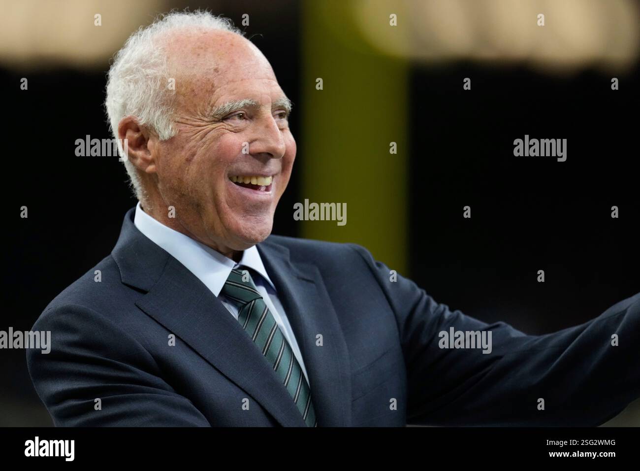Philadelphia Eagles owner Jeffrey Lurie stands on the field before the ...