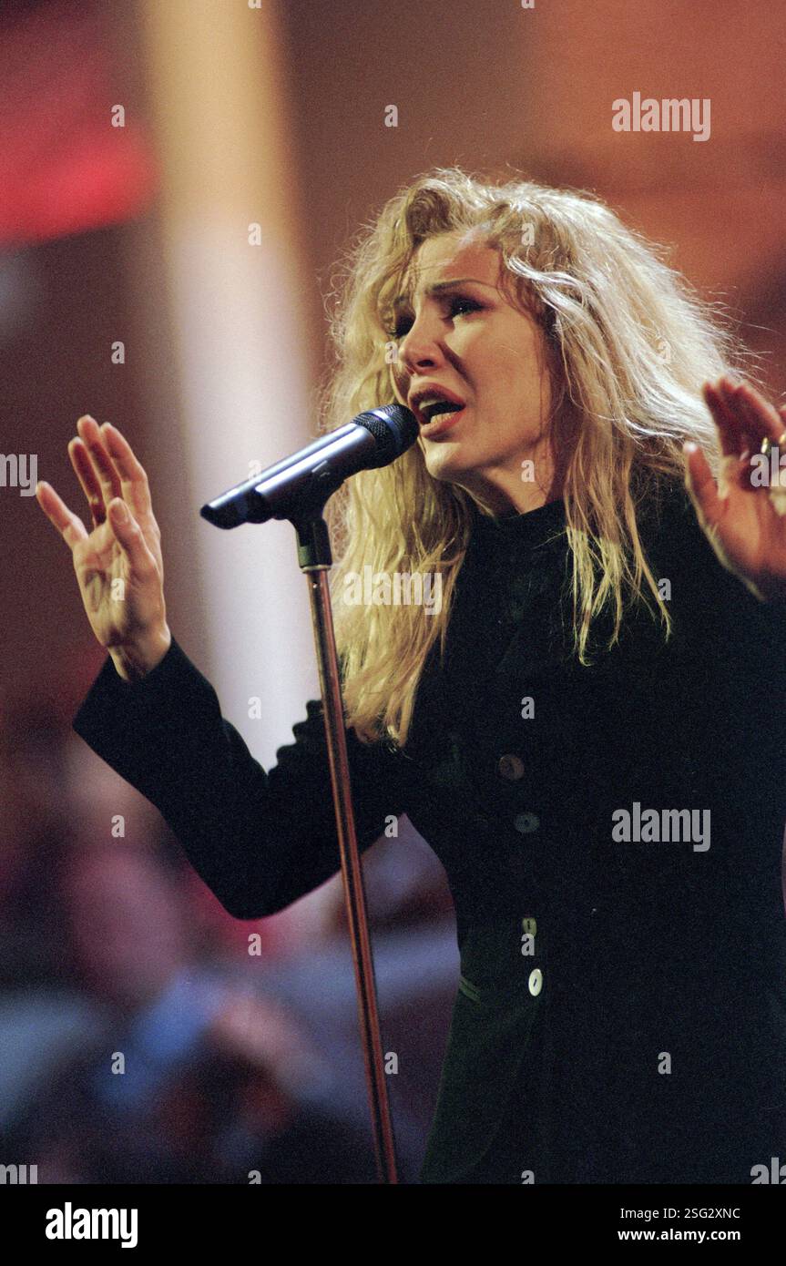 Sanremo Italy 25/02/1995: Ivana Spagna, Italian singer, during the ...