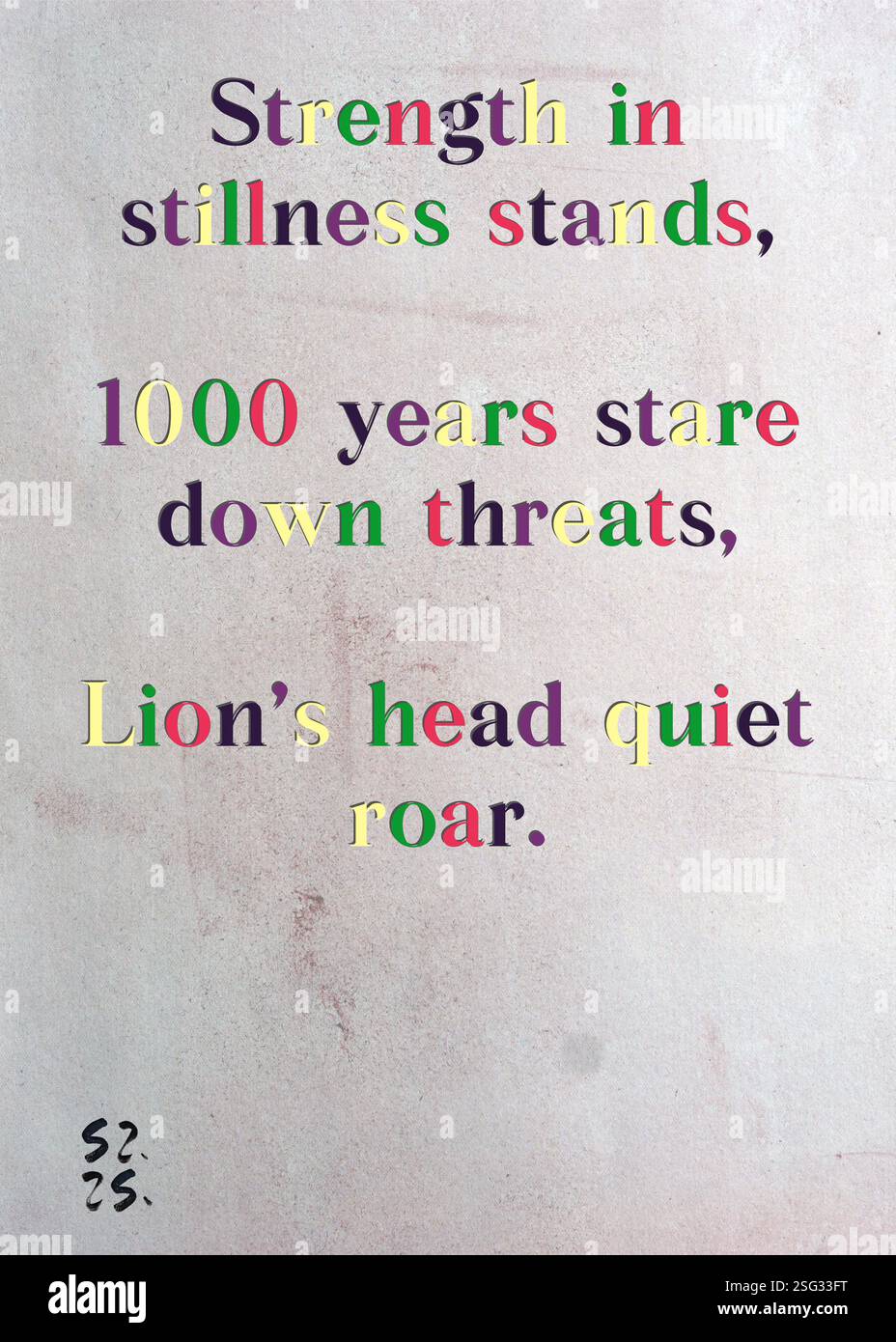 Strength in stillness stands, 1000 years stare down threats, Lion's ...