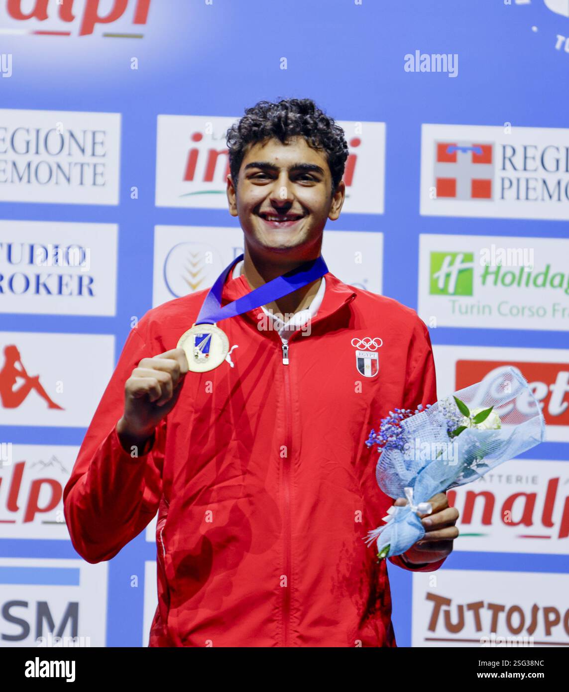 Turin, Italy. 09th Feb, 2025. Abdelrahman Tolba third place winner ...