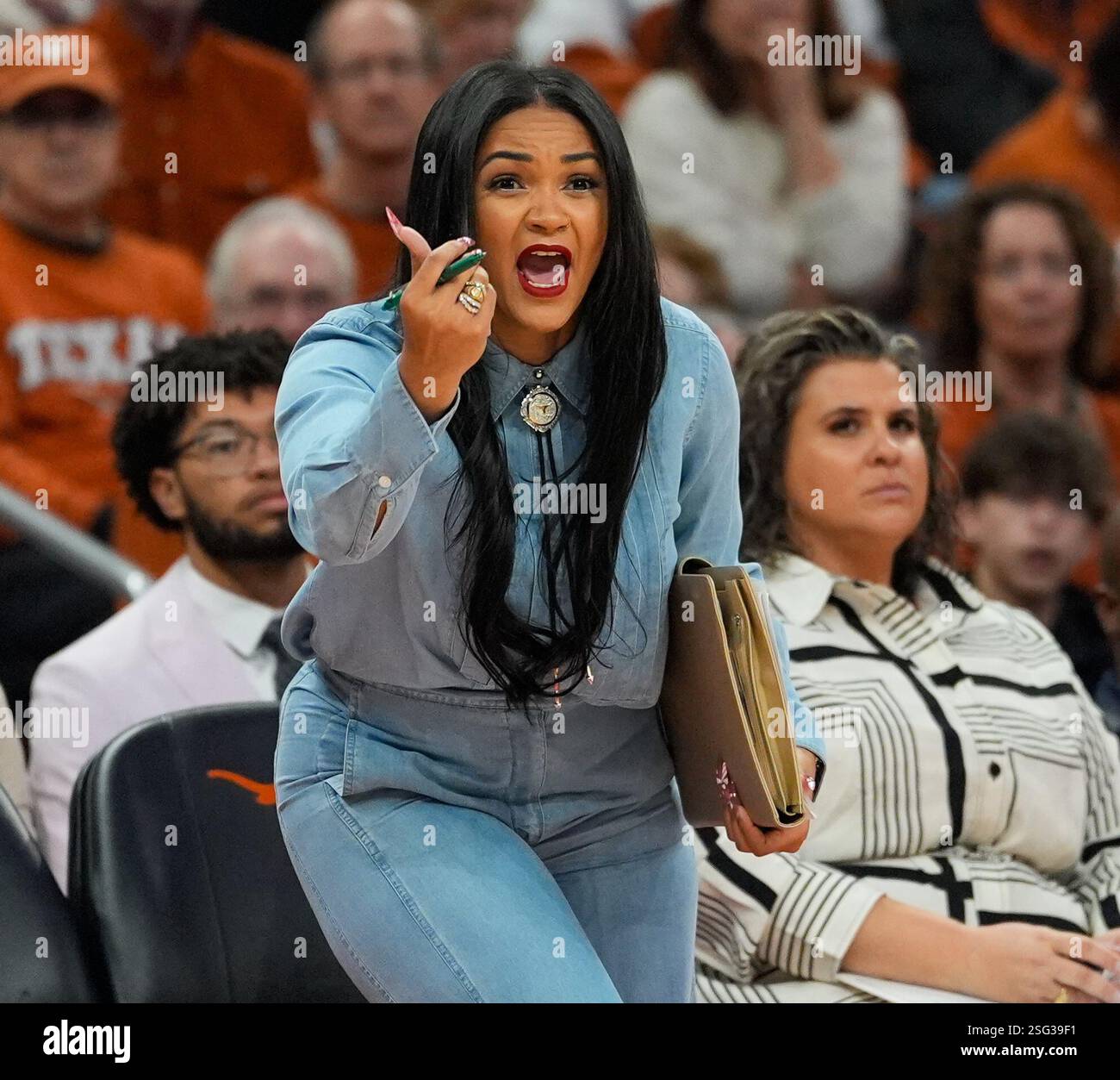 Austin, Austin, USA. 9th Feb, 2025. Texas assistant coach SYDNEY CARTER ...