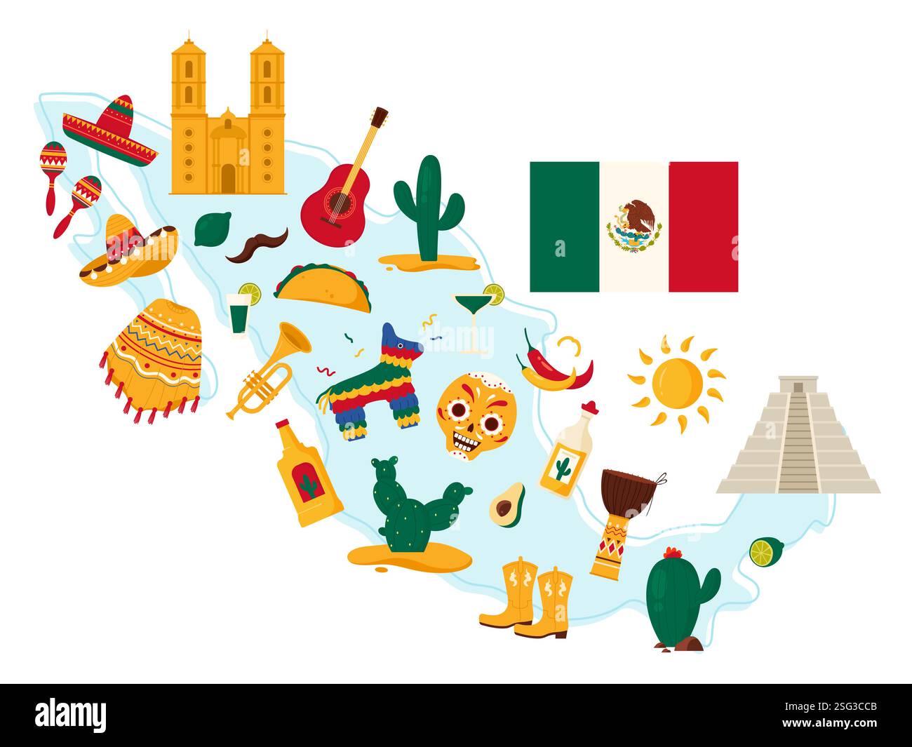 Infographic about mexico history hi-res stock photography and images ...