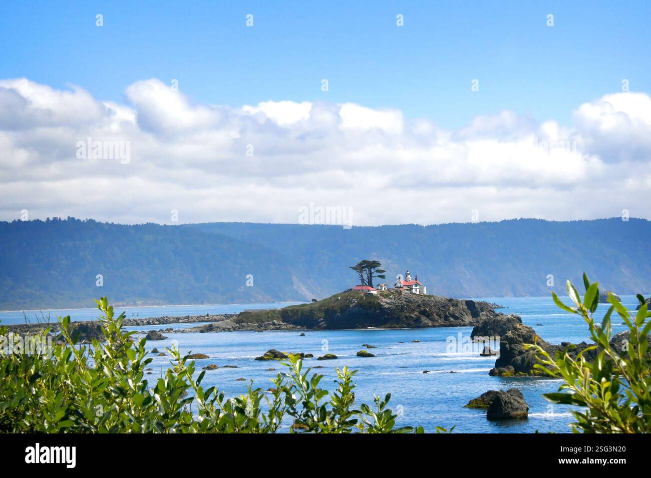 Battery Point Lighthouse sit on an islet offshore in Crescent City ...