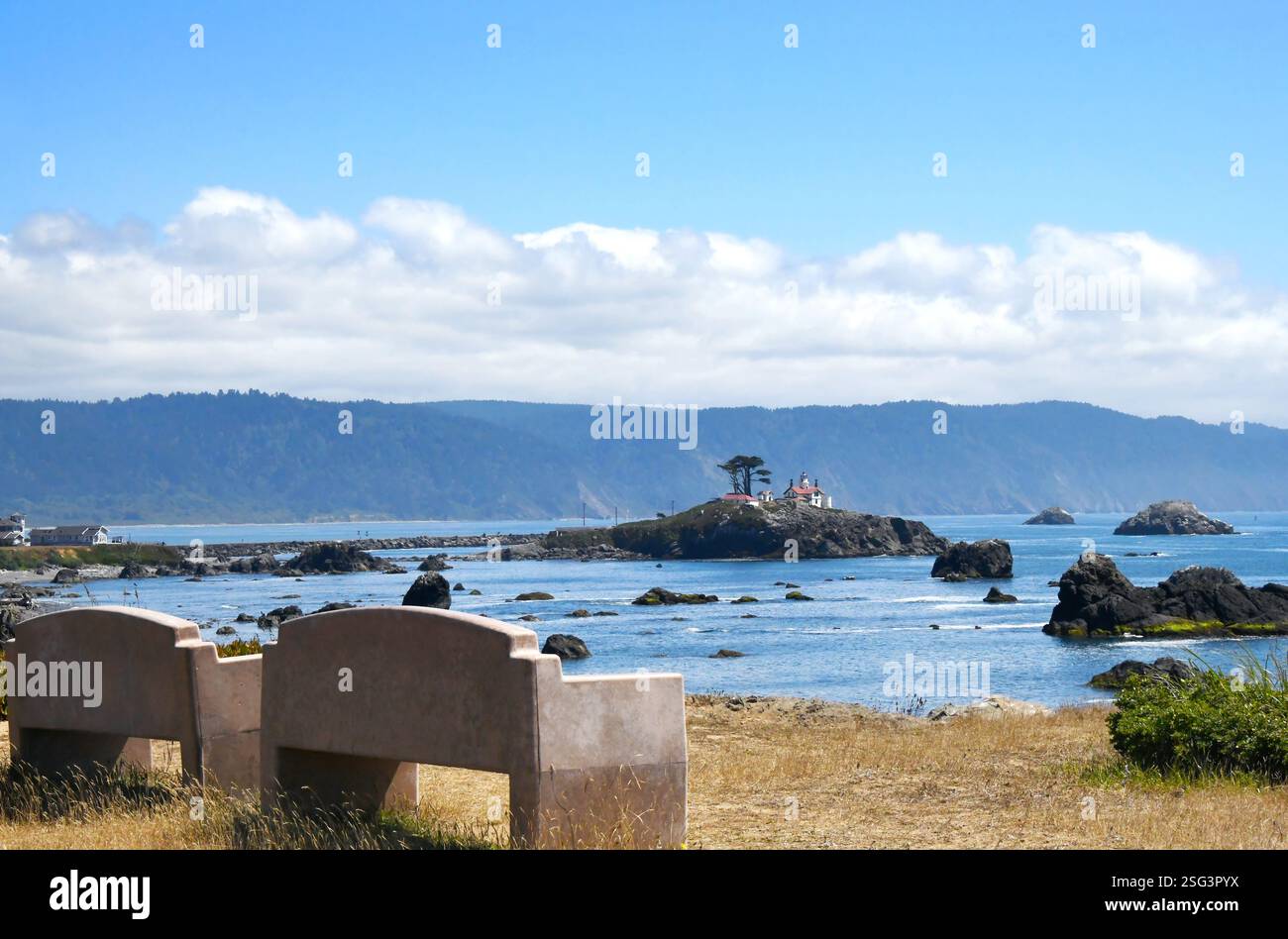 Crescent City Light House, also known as Battery Point Lighthouse, in ...
