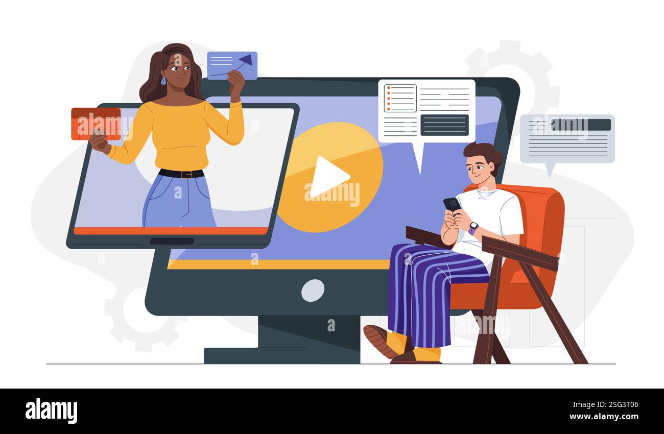 University students watch lecture Stock Vector Images - Alamy