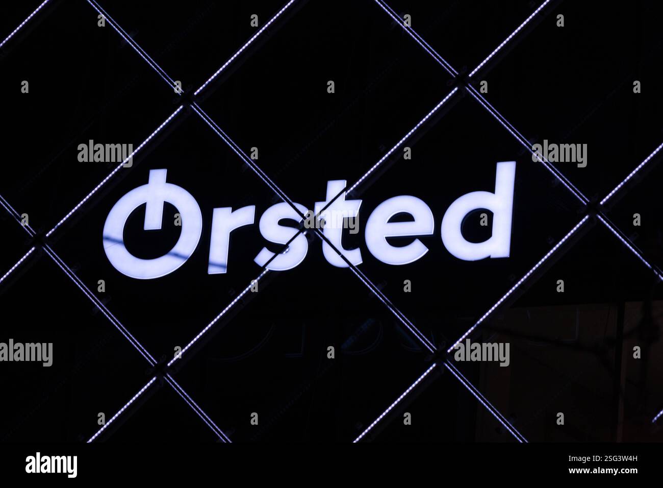 The logo of orsted at Copenhagen City Hall Square Copenhagen City Hall ...