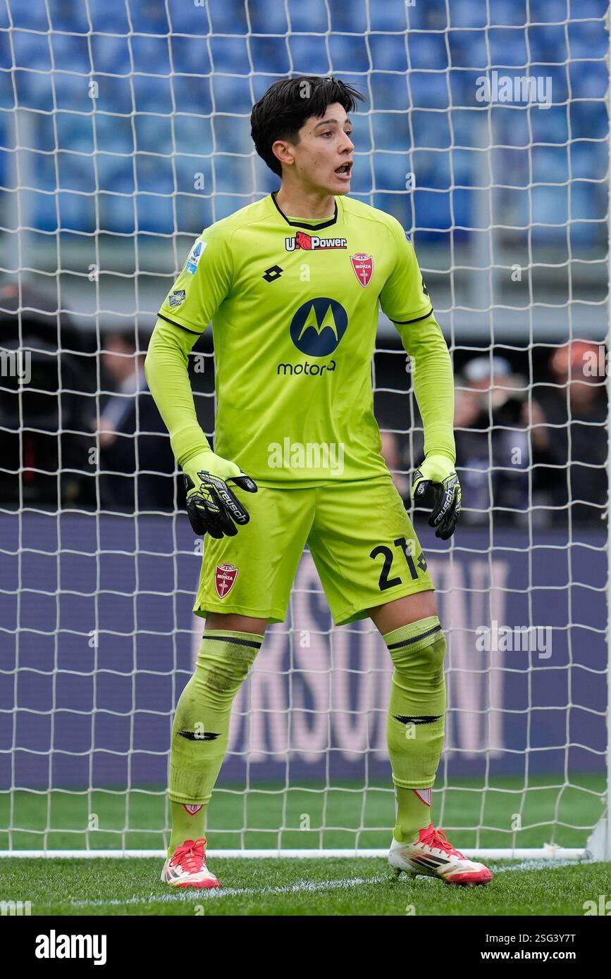 Rome, Italy. 09th Feb, 2025. Semuel Pizzignacco of AC Monza looks on ...