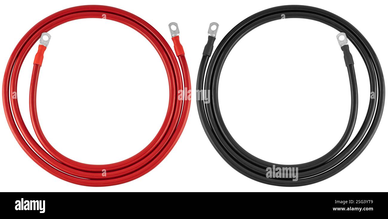 Quality power cable with battery terminals. Durable conductor ...