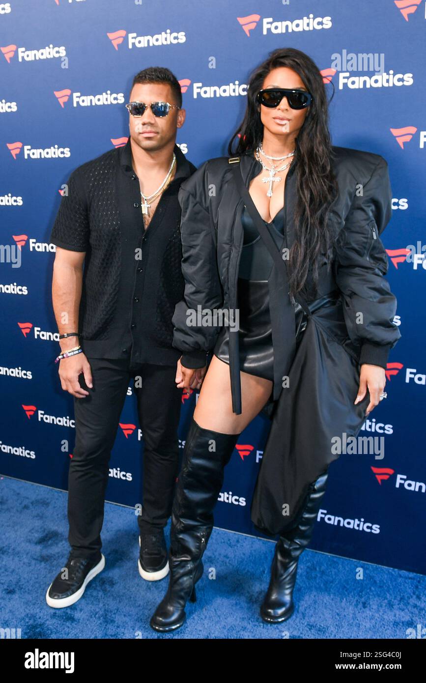 New Orleans, USA. 09th Feb, 2025. Russell Wilson, Ciara attend the 2025 ...