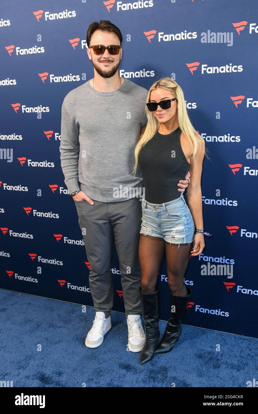 New Orleans, USA. 09th Feb, 2025. Paul Skenes, Livvy Dunne attends the ...